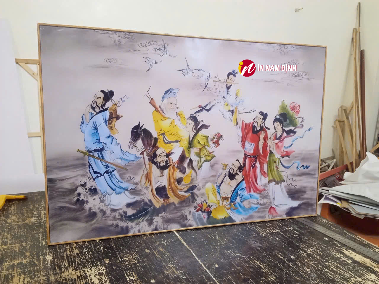 Giải mã tranh bát tiên quá hải ý nghĩa cách treo chuẩn phong thủy may mắn trường thọ